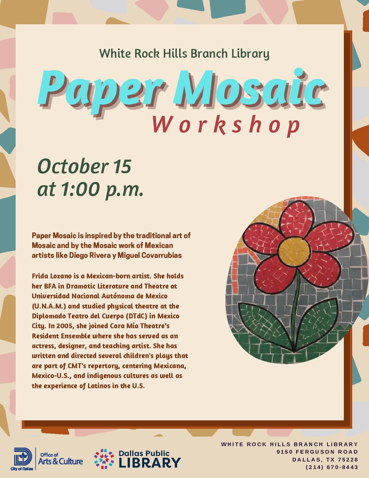 Paper Mosaic Workshop - DFWChild